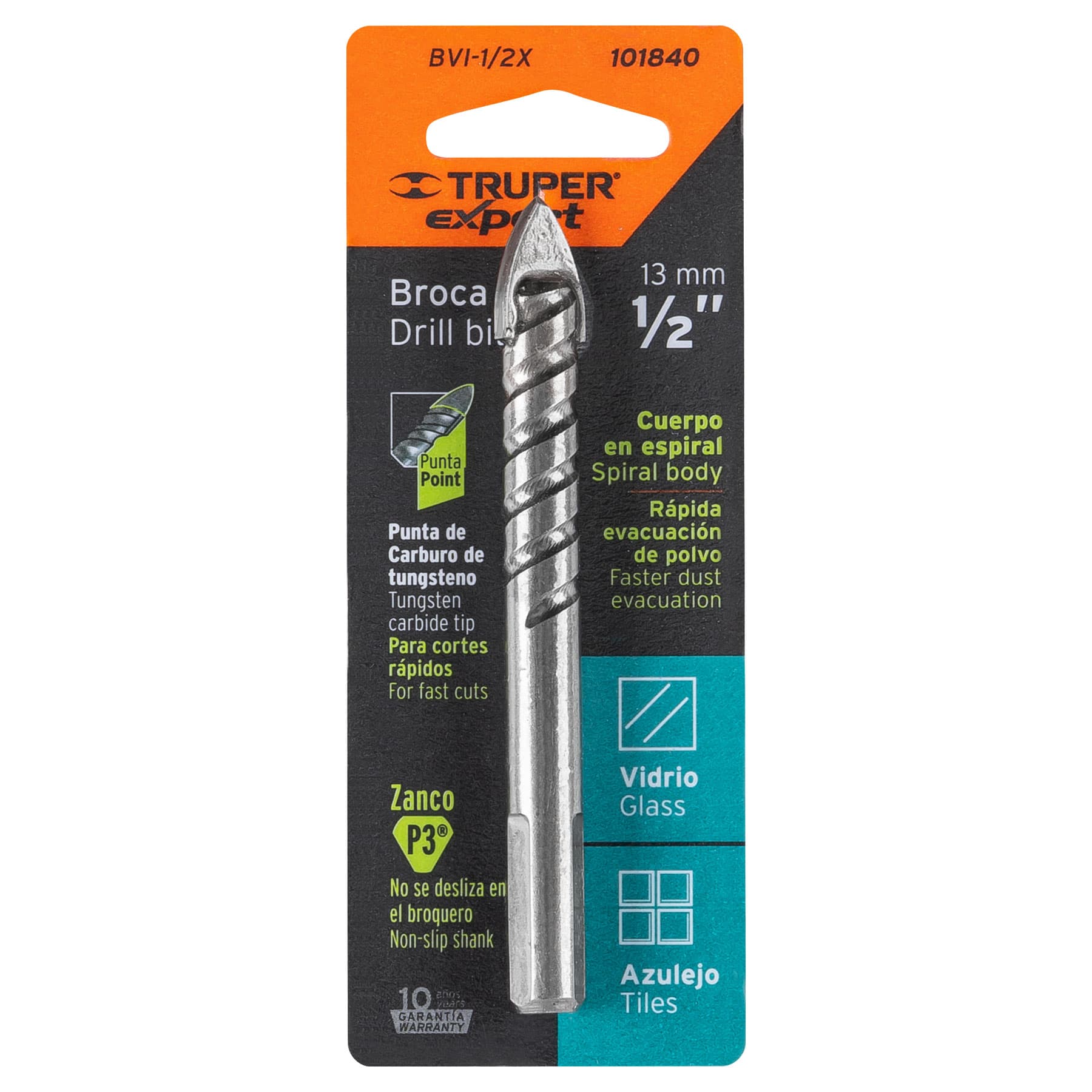 Broca para vidrio y azulejo 1/2″, Truper Expert BVI-1/2X 101840 – Mundo ...