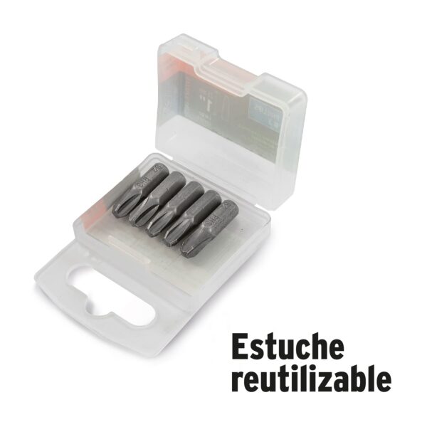 Estuche con 5 puntas de cruz PH2 largo 2″, Truper Expert PUDE-1202 ...