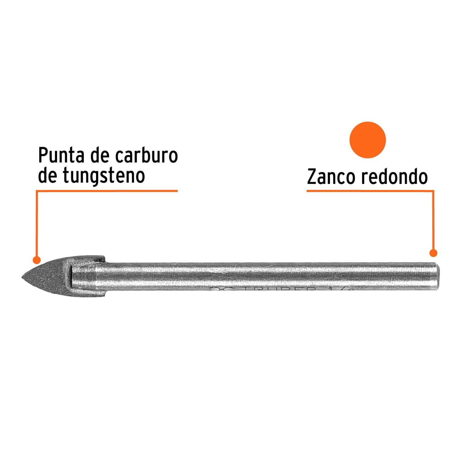 Broca para vidrio y azulejo de 1/4″, Truper 11702 – Mundo Constructor