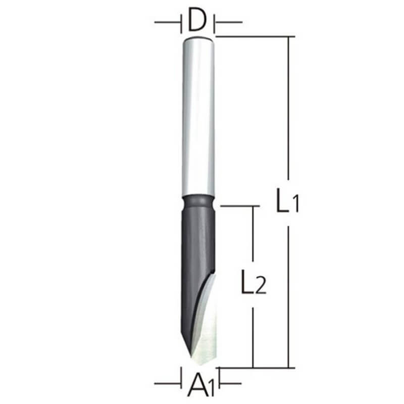 Fresa vastago 1/4″ para Aluminio Makita D-16972 – Mundo Constructor
