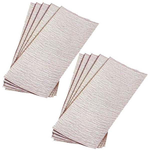 Hoja de lija orbital 1/3 PLIEGO sin hueco grano 120 10 PCS Sin VELCRO A ...