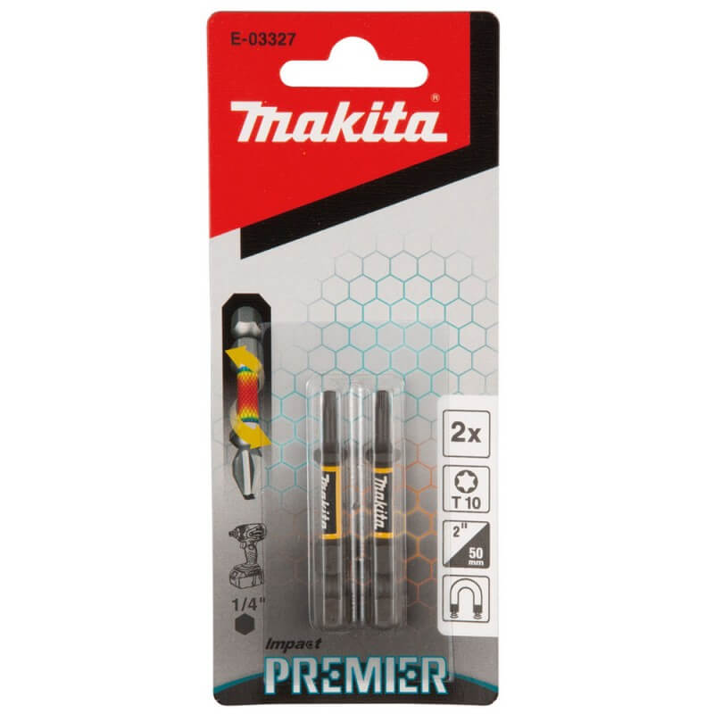 Punta Torx T10 x 50mm 2 unid Impact Premier Makita E-03327 – Mundo ...